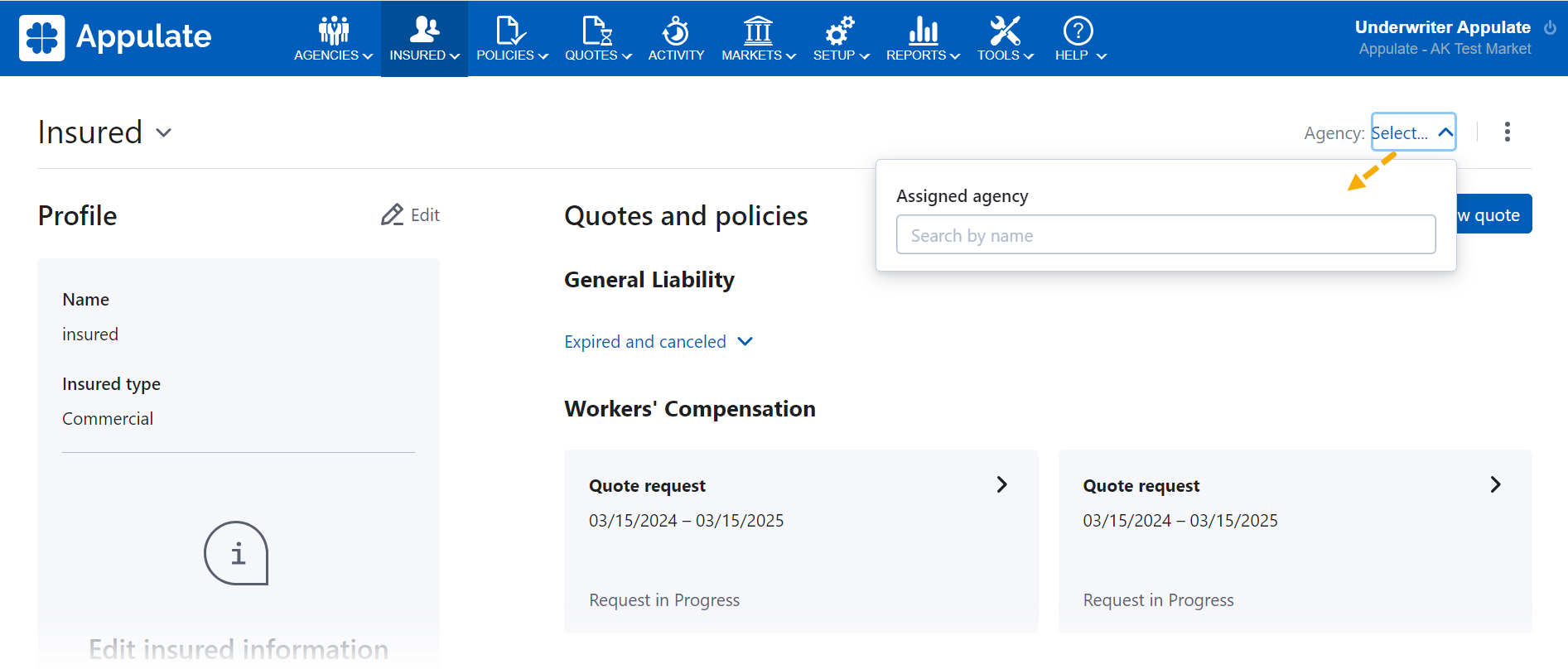 Assigning an agency, Producer, and CSR